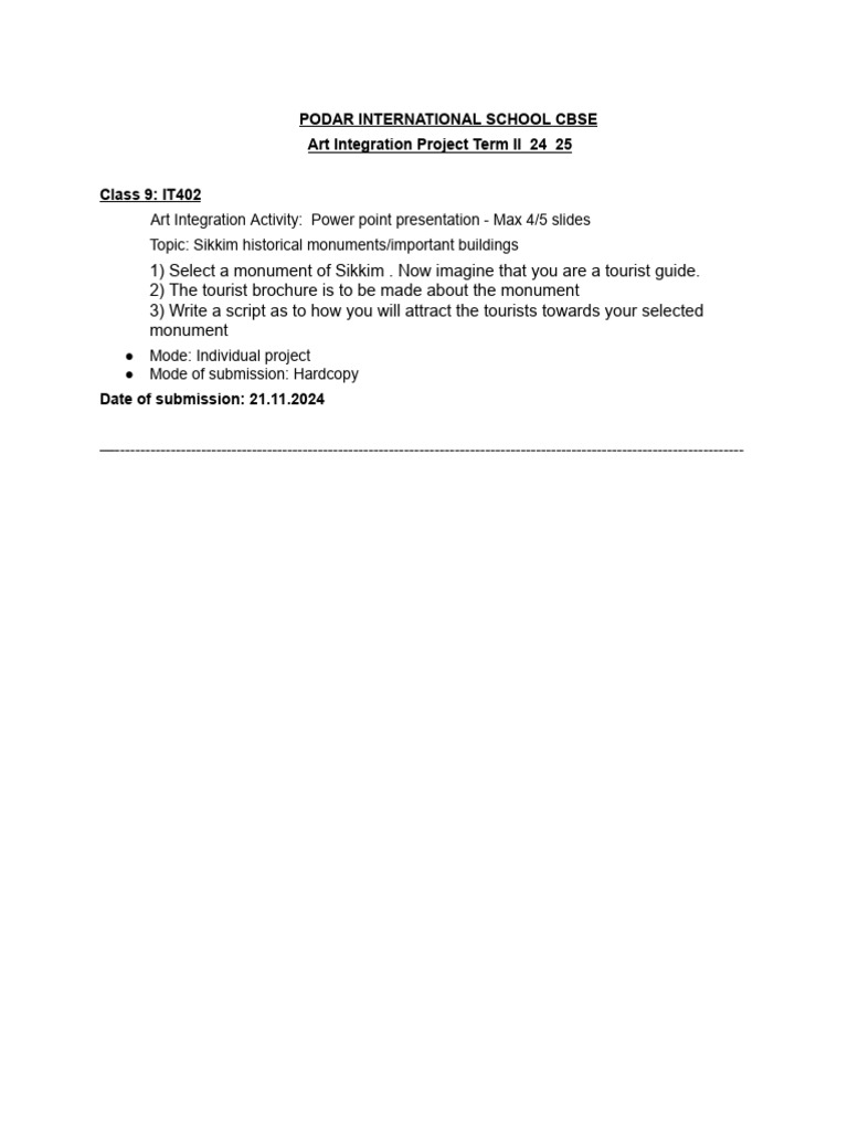 IXth Computer Art Integration Project - 24 - 25 | PDF | Technology ...