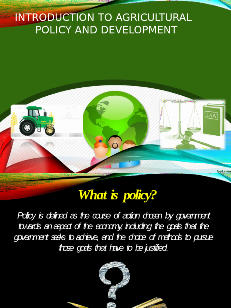 Introduction To Agricultural Policy and Development | PDF | Agriculture ...