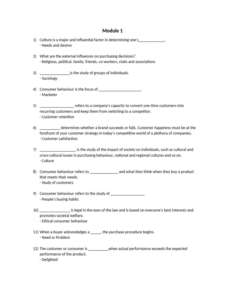 Principles of Consumer Behaviour - MCQs | PDF | Consumer Behaviour | Behavior