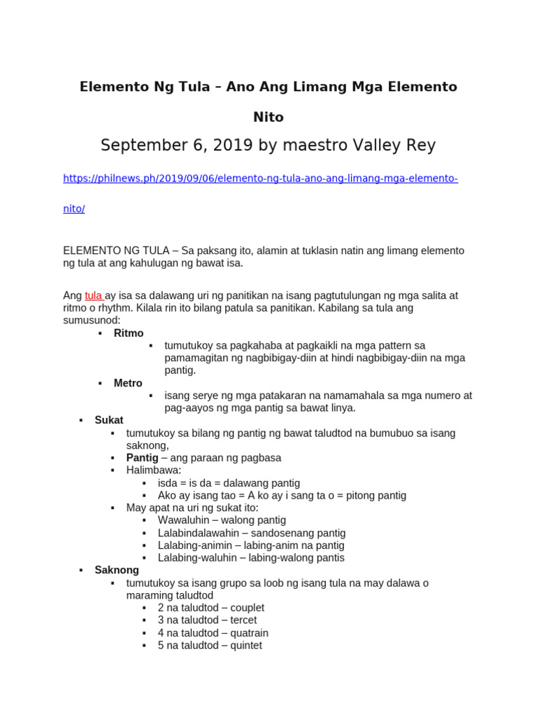 Elemento NG Tula | PDF