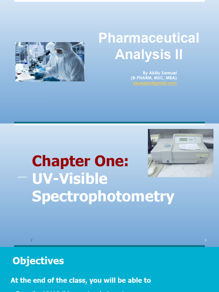 Pharmaceutical Analysis - Ultraviolet-Visible Spectros | PDF | Ultraviolet–Visible Spectroscopy ...