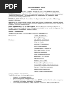 EO No. 015 - 2018 REORGANIZATION OF BNC | PDF | Malnutrition | Nutrition