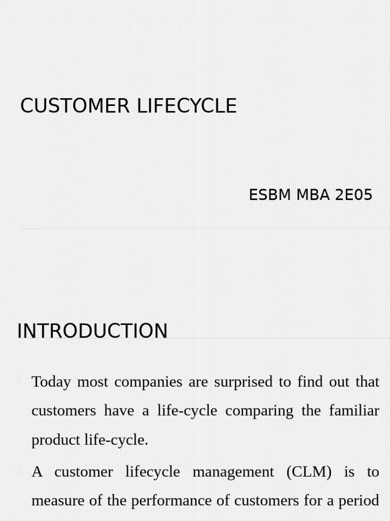 Understanding Customer Lifecycle Stages | PDF