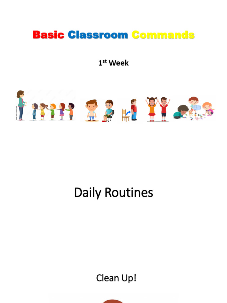 Week 1 Basic Classroom Commands | PDF | Self-Improvement