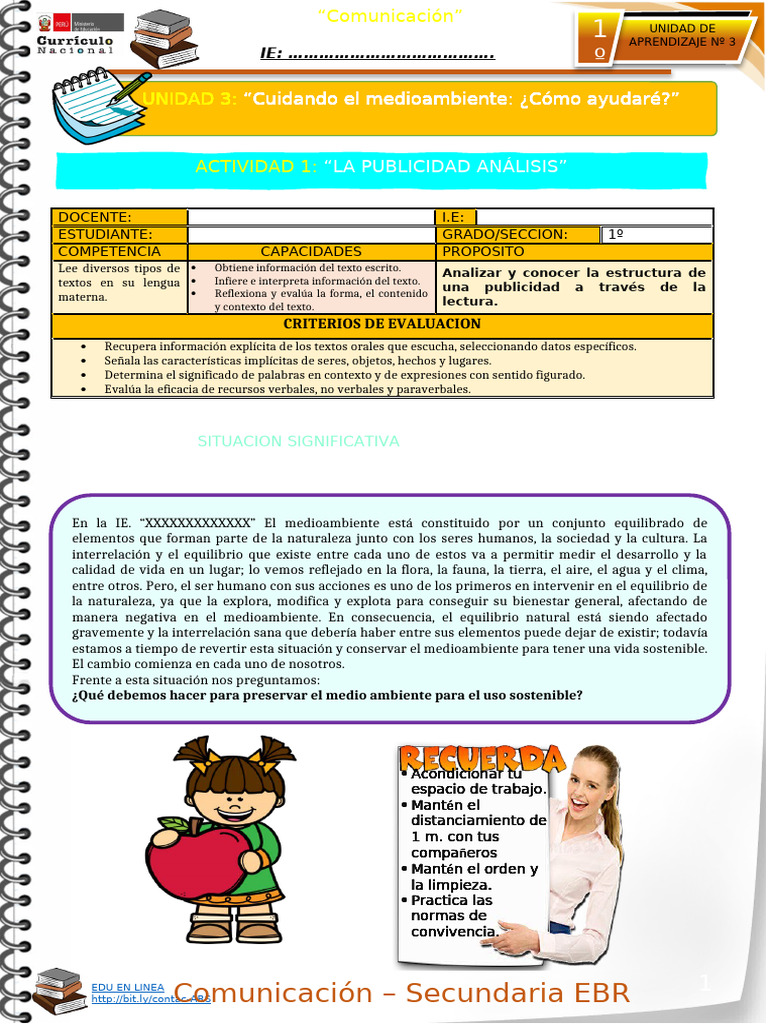 1°act 1 Com U3 Sem 01 - 2023 | PDF | Publicidad | Comunicación