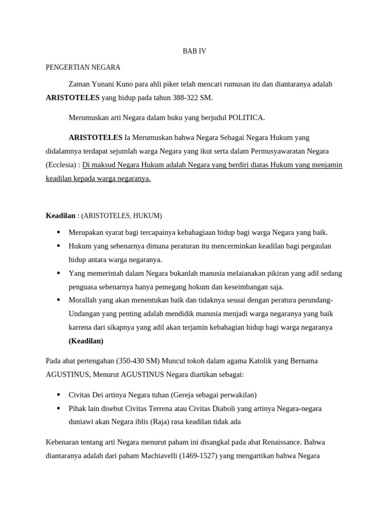 Pengertian Negara | PDF