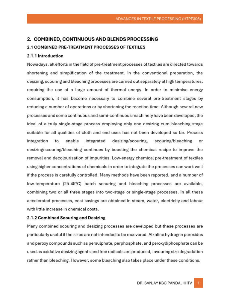 ATP NOTES Chapter 2 | PDF | Textiles | Dyeing