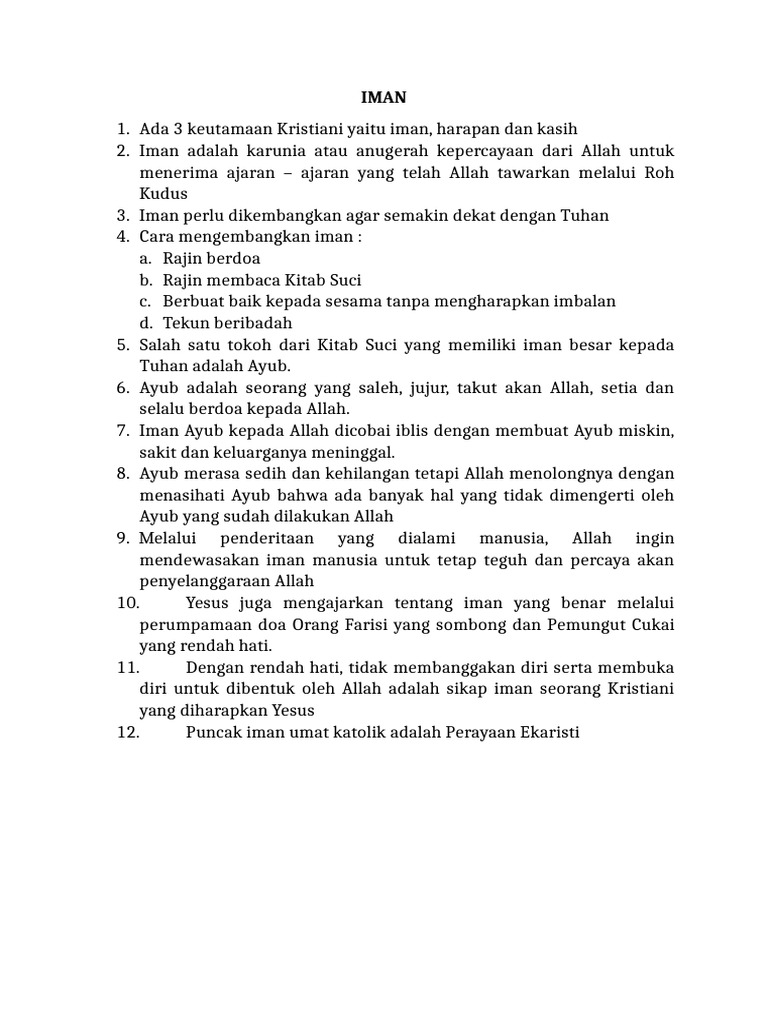 Mengembangkan Iman Kristiani yang Kuat | PDF