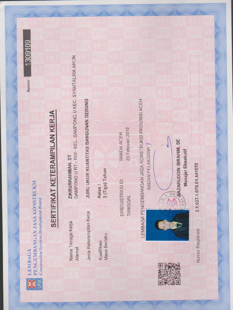 ZIKRURRAHMAN, ST-SKT Juru Hitung Kuantitas Bangunan Gedung | PDF