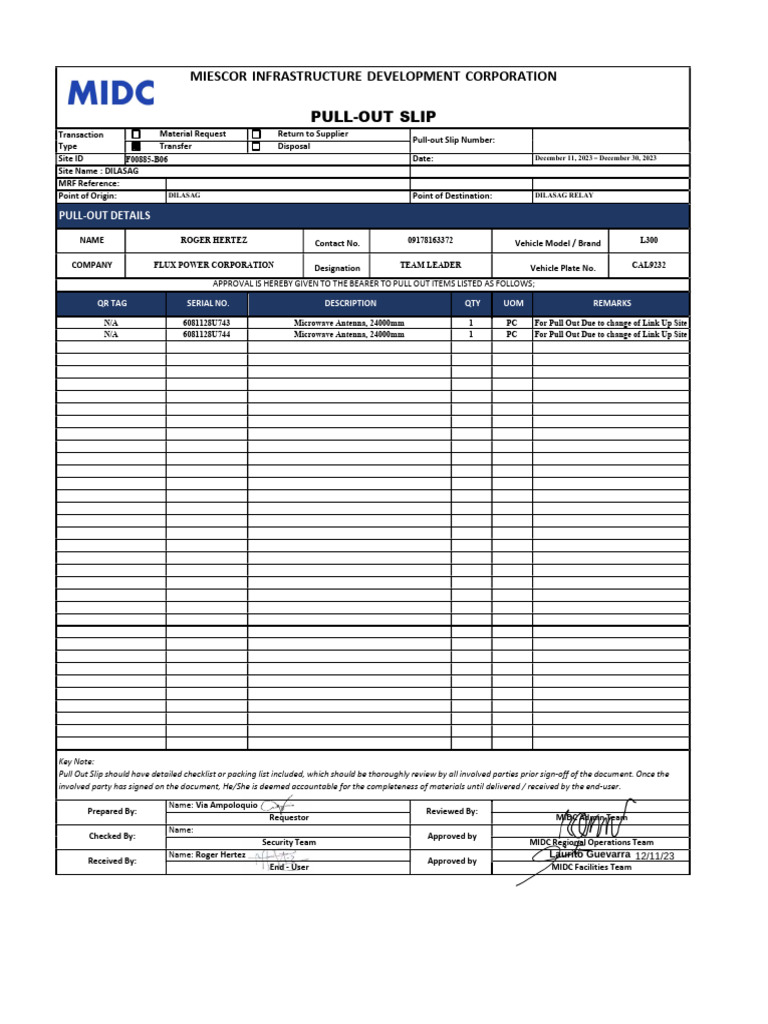 F00885-B06 - NL215-DILASAG - PULL OUT FORM - 11dec2023 | PDF | Computing