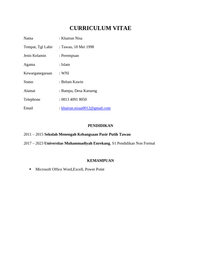 Curriculum Vitae | PDF