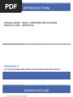 Parts of MS Excel Window | PDF