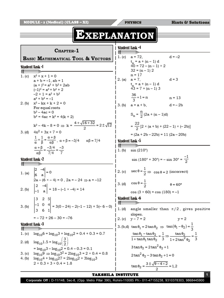 Module Class XI Medical Combined | PDF | Classical Geometry | Linear ...