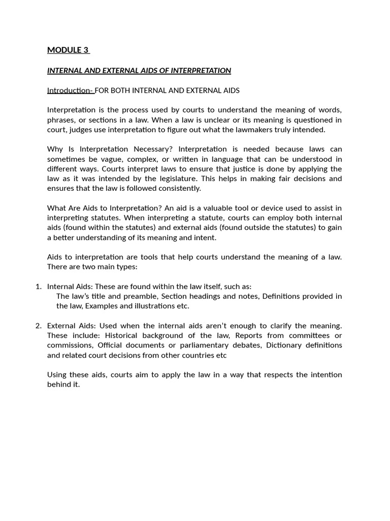MODULE 3 | PDF | Statutory Interpretation | Bill (Law)