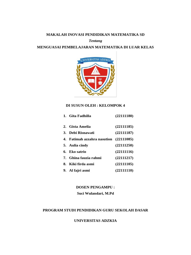 Makalah MTK Kel.4 | PDF