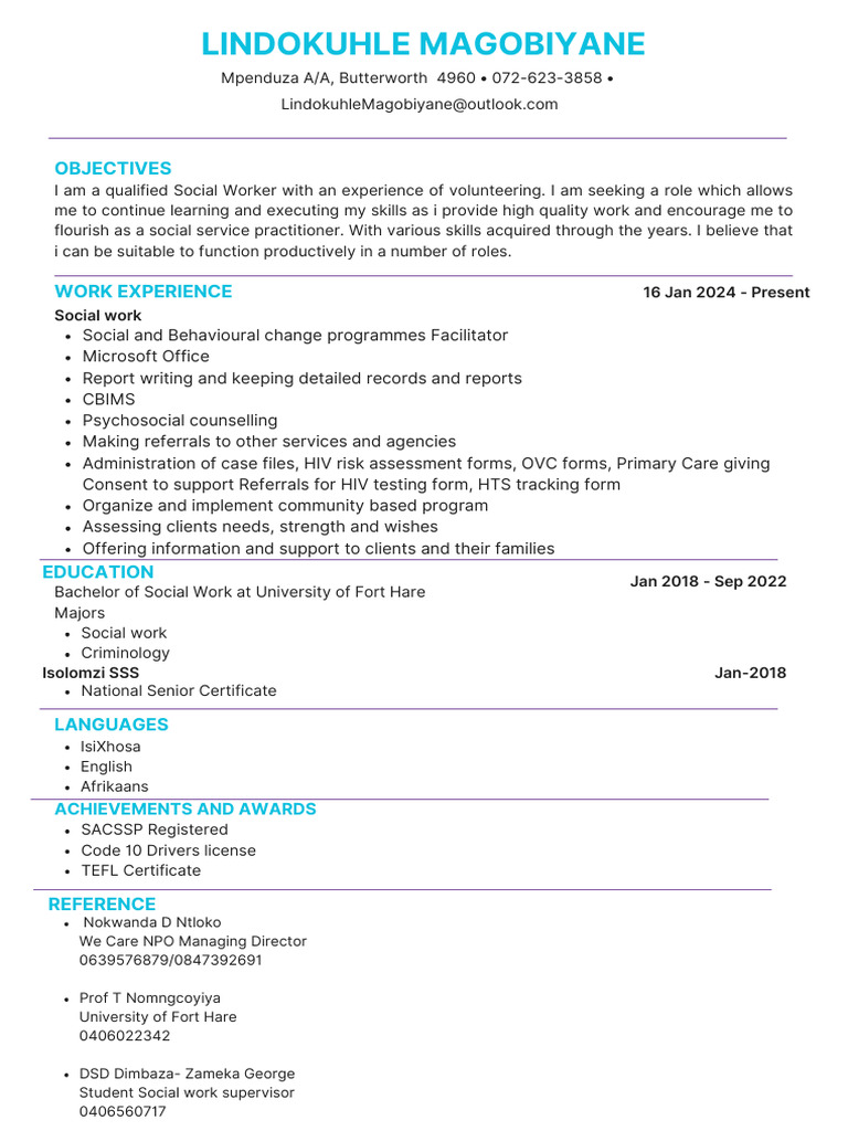 Lindokuhle Magobiyane CV Eastern Cape | PDF | Career & Growth | Business