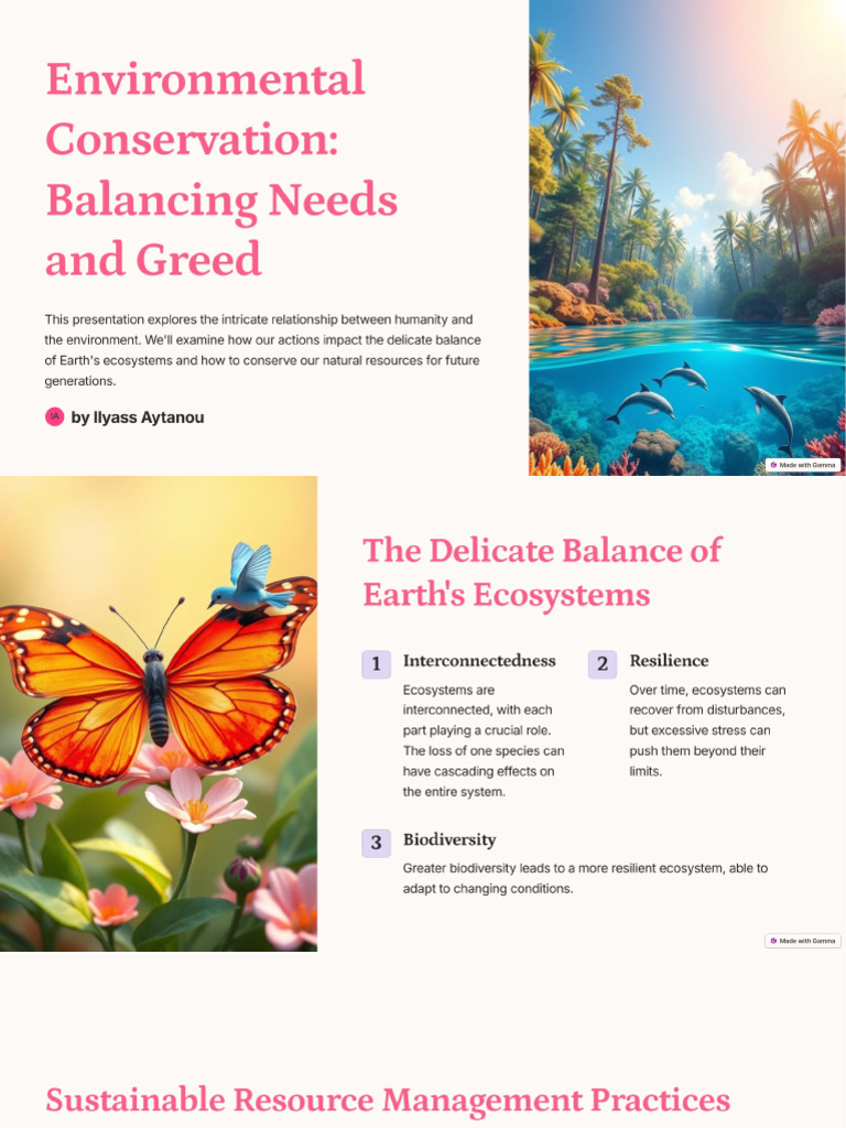 1 - Environmental Conservation: Balancing Needs and Greed | PDF