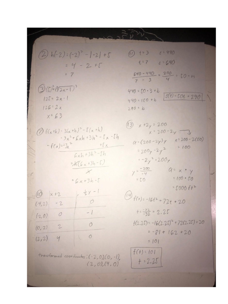 Mat 151 Scratch Paper | PDF