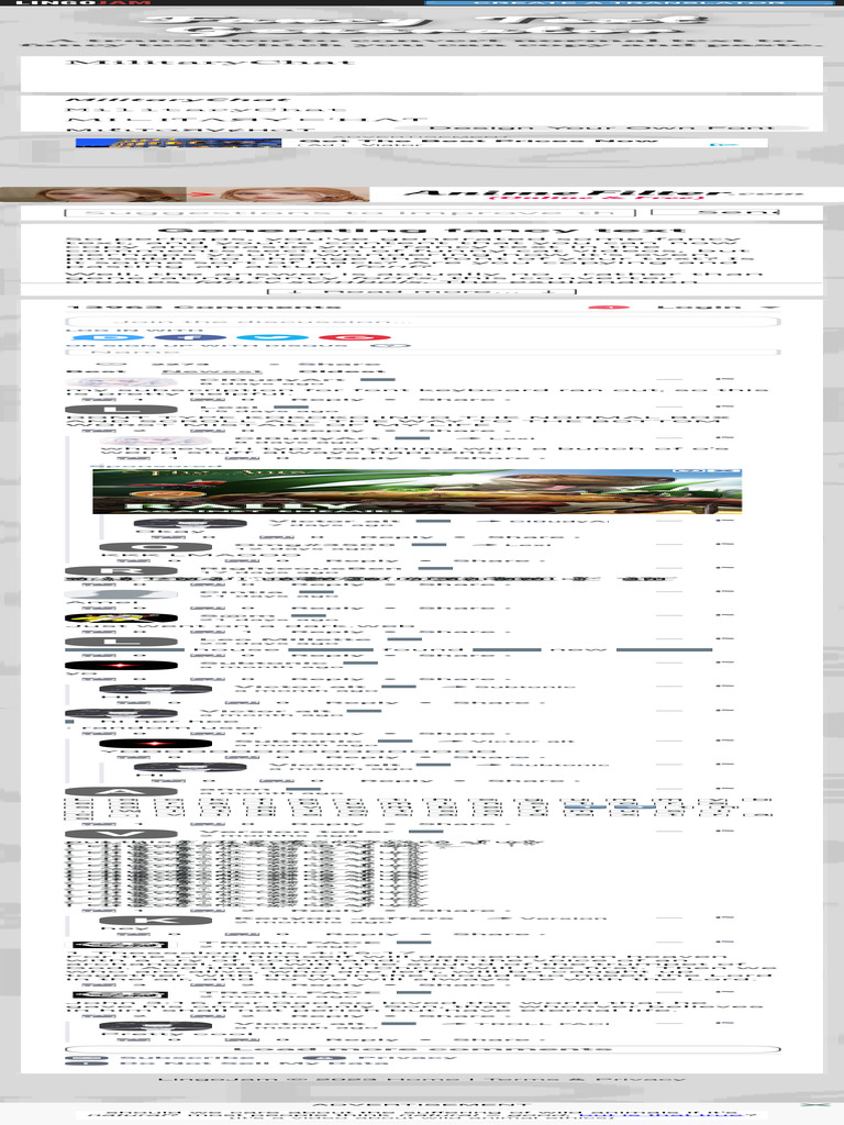 Fancy Text Generator (???? ??? ?????) LingoJam | PDF | Character ...