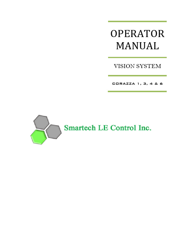 Vision System Operator Manual | PDF | Camera | Computing