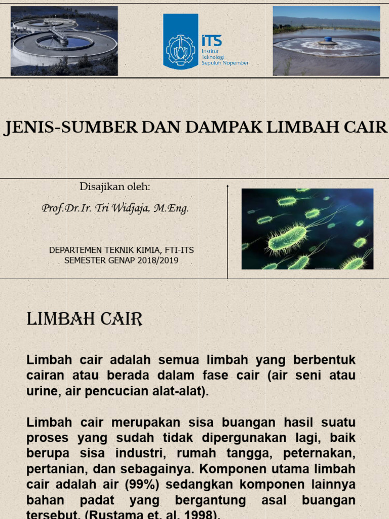 Jenis & Sumber Limbah Cair | PDF