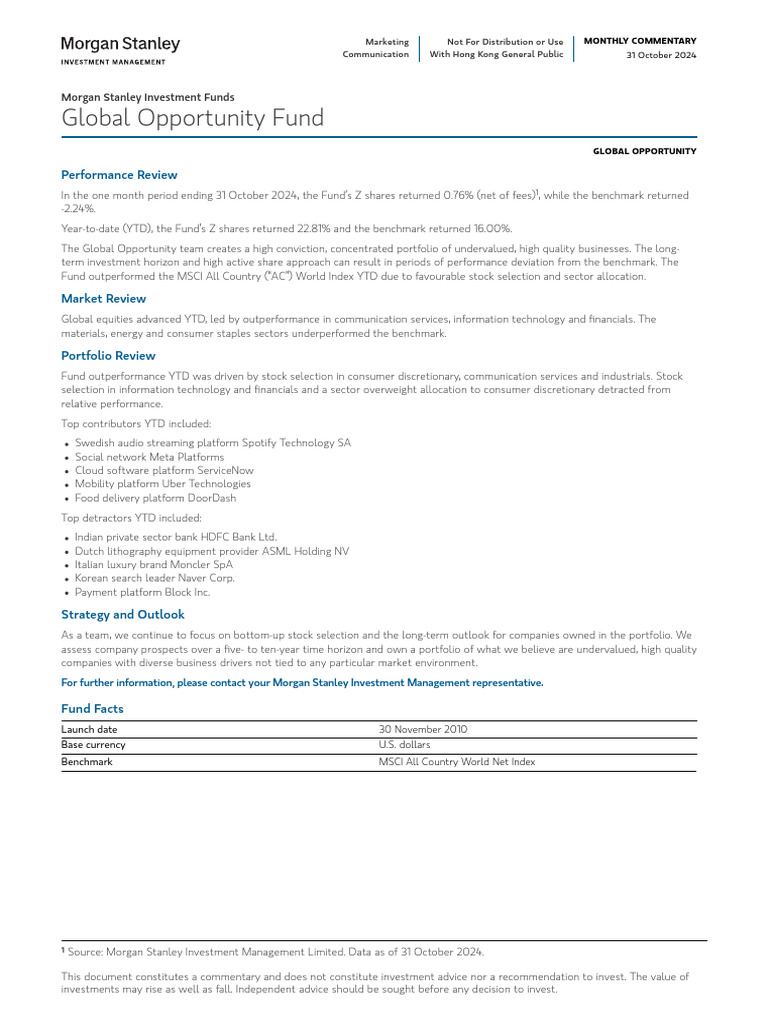 Ic Msinvf Globalopportunity en | PDF | Investing | Investment Fund