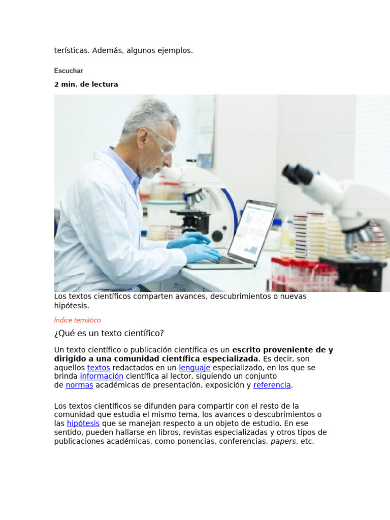 Texto Científico | PDF | Sumario abstracto) | Science