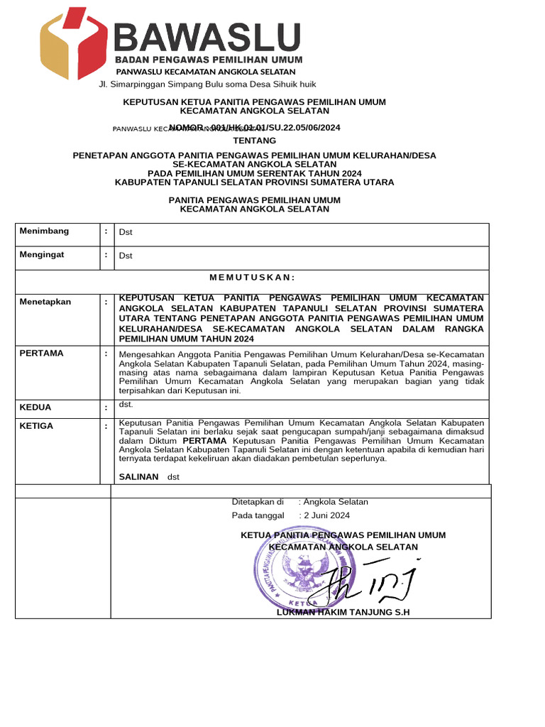Petikan SK - Untuk Dibaca | PDF
