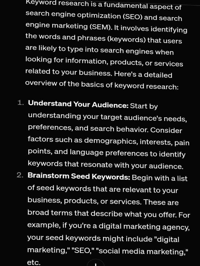 Basics of Keyword Research | PDF | Search Engine Optimization ...
