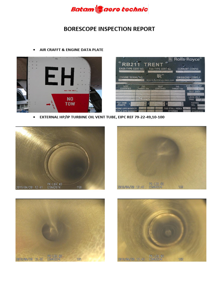 Borescope Inspection Report Pk-Leh #2 | PDF