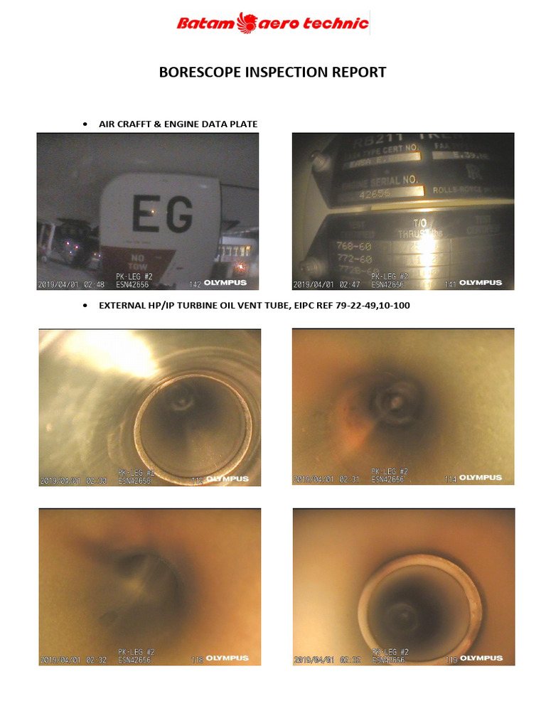 Borescope Inspection Report Pk-Leg #2 | PDF