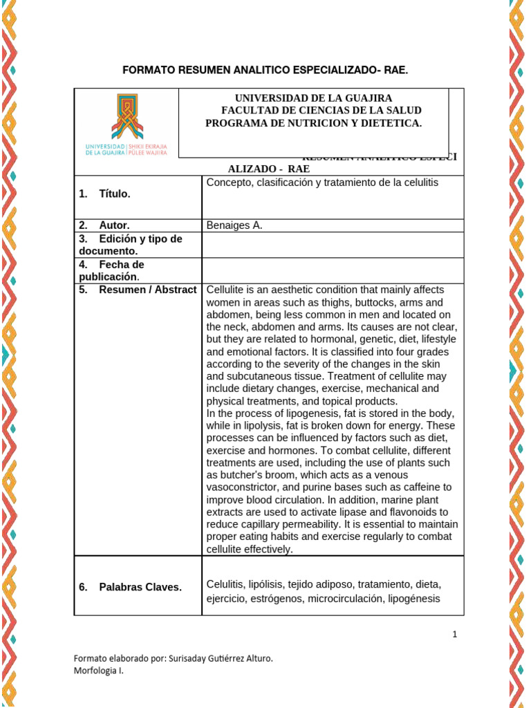 Celulitis: causas y tratamientos efectivos | PDF | Dieta | Sumario ...