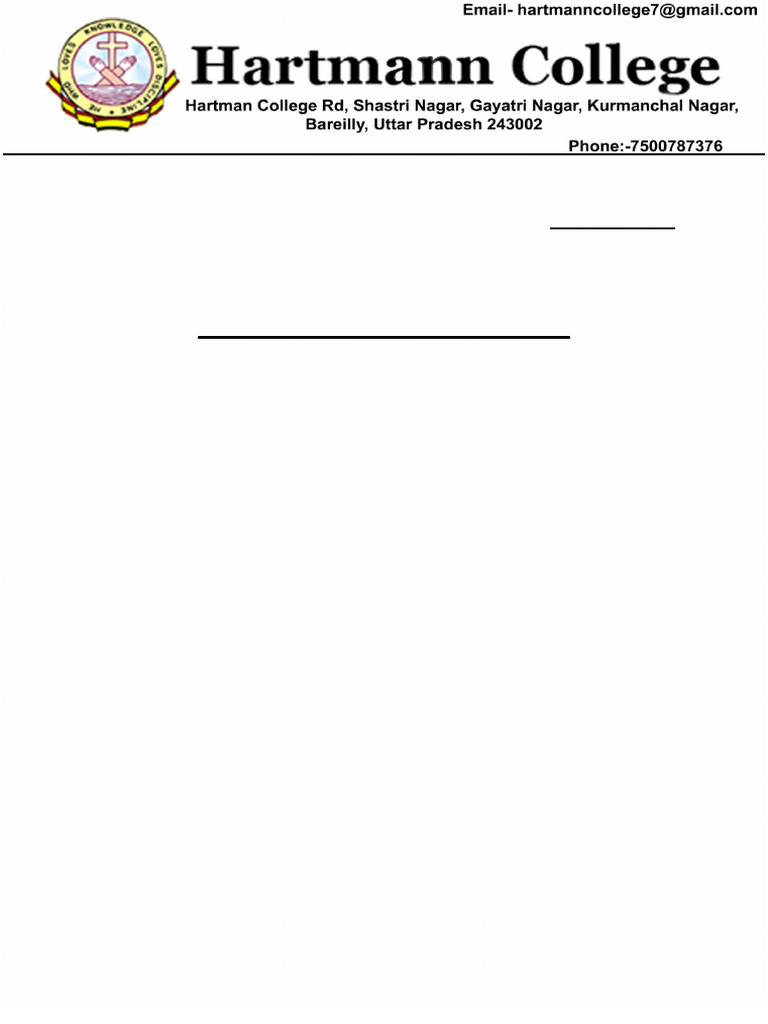 MOI Hartmann College, Bareilly | PDF