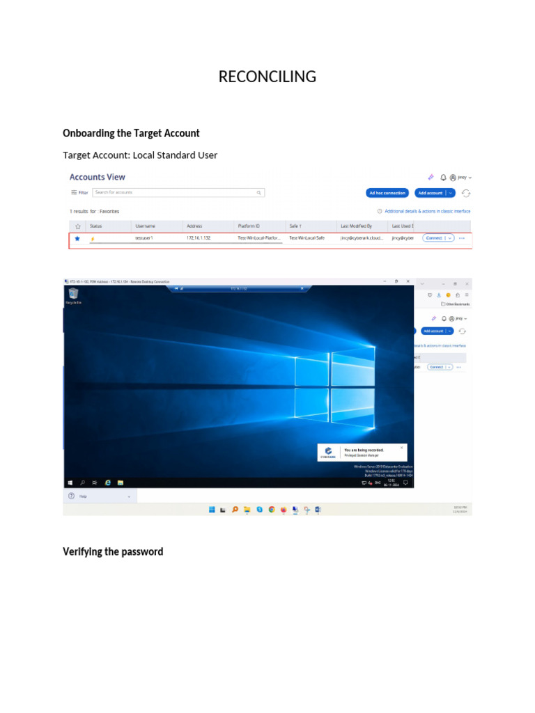 CyberArk -Reconciling | PDF CyberArk -Reconciling | PDF