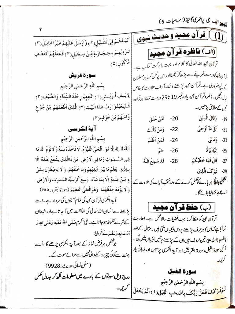 Islamiat 5th Full Note Chapter 1& 2 | PDF