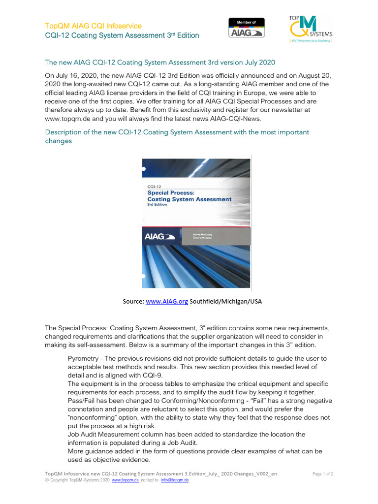 TopQM Infoservice CQI 12 3.edition 2020 V002 en | PDF | Business ...