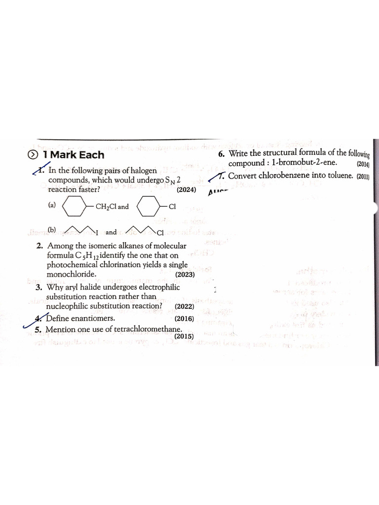 PYQ Chapter 6 With Solutions | PDF