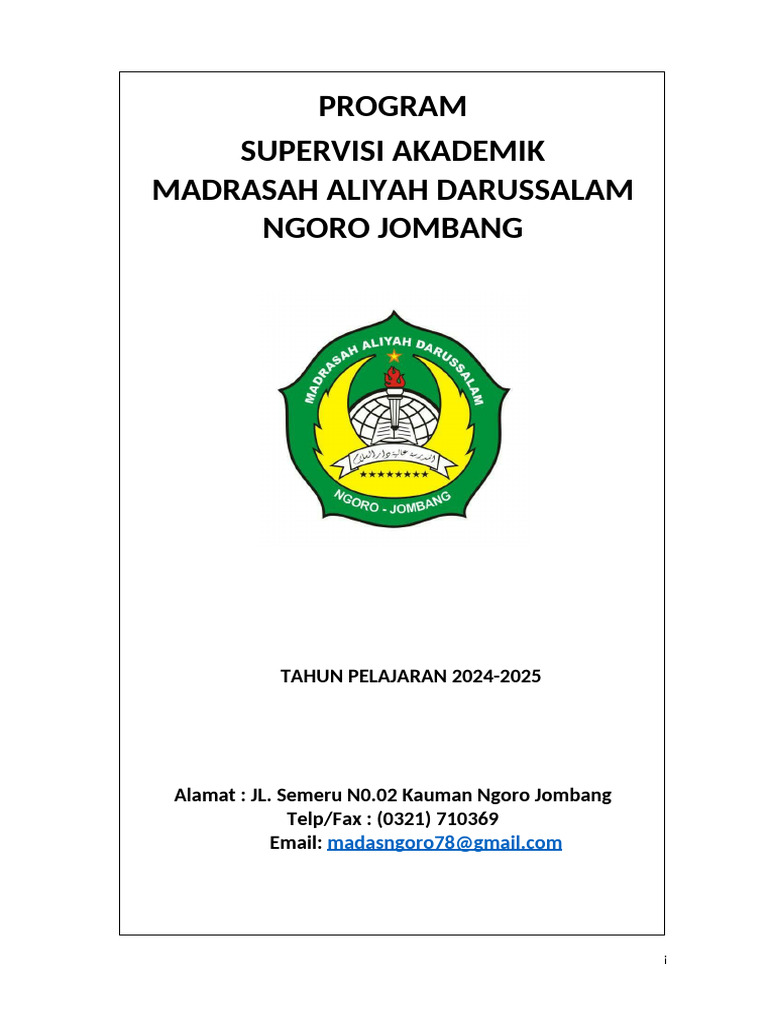 Program Supervisi 2023 | PDF