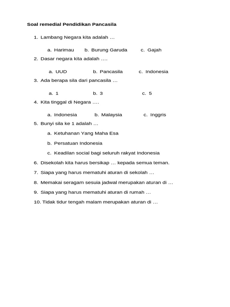 Soal Remedial | PDF