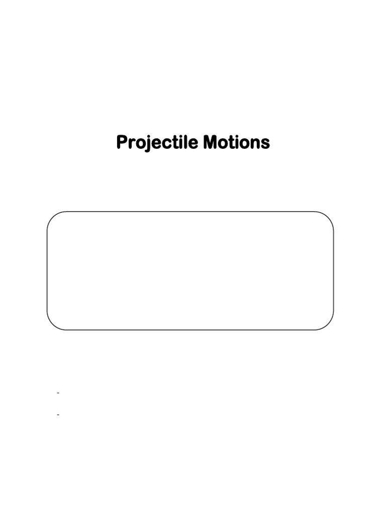 Projectile Motion Physics Pdf Projectiles Acceleration