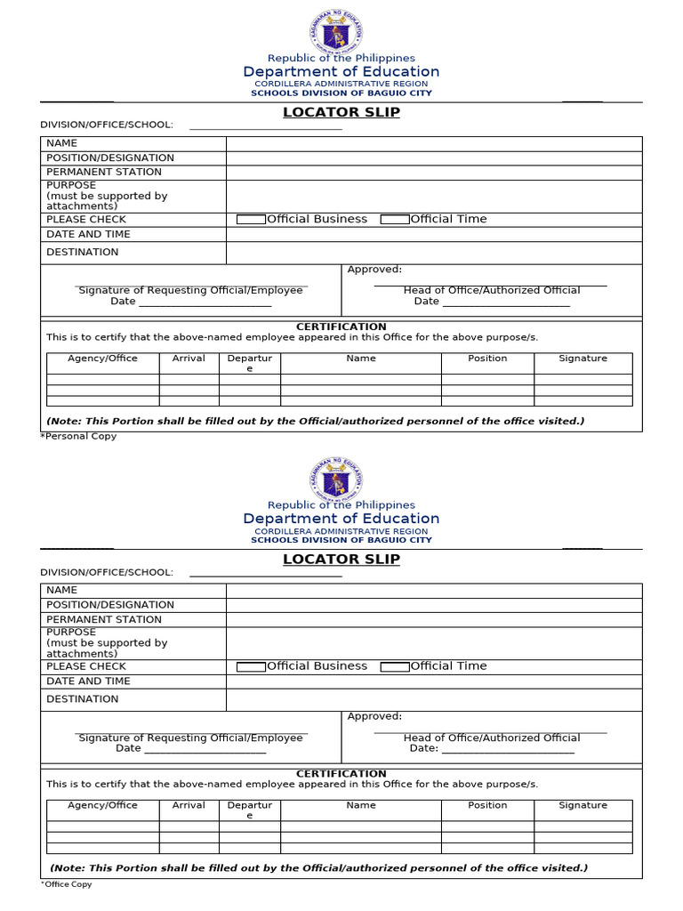 Sample Locator Slip Final | PDF | Government