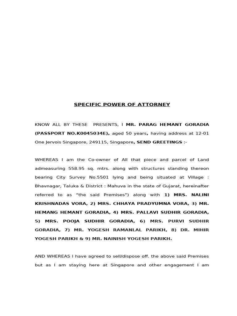 Parag Goradia 1+1 Sell Lodging Mahuva Property | PDF | Deed | Common Law