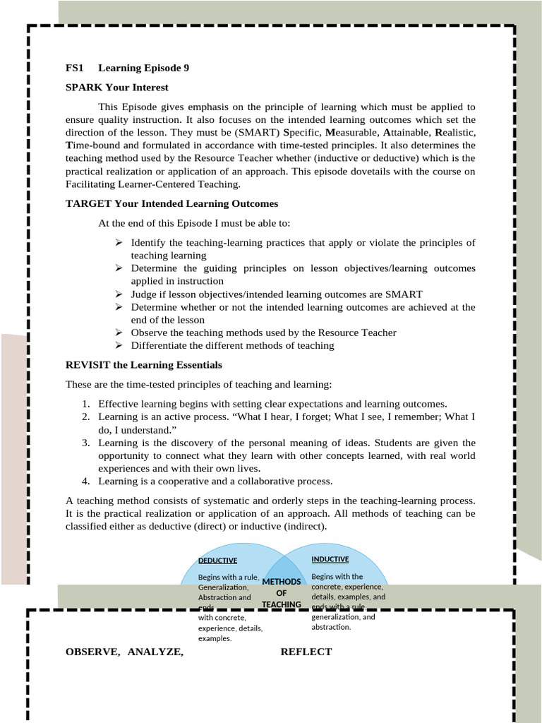 Ran FS1 Ep9 | PDF | Learning | Constructivism (Philosophy Of Education)