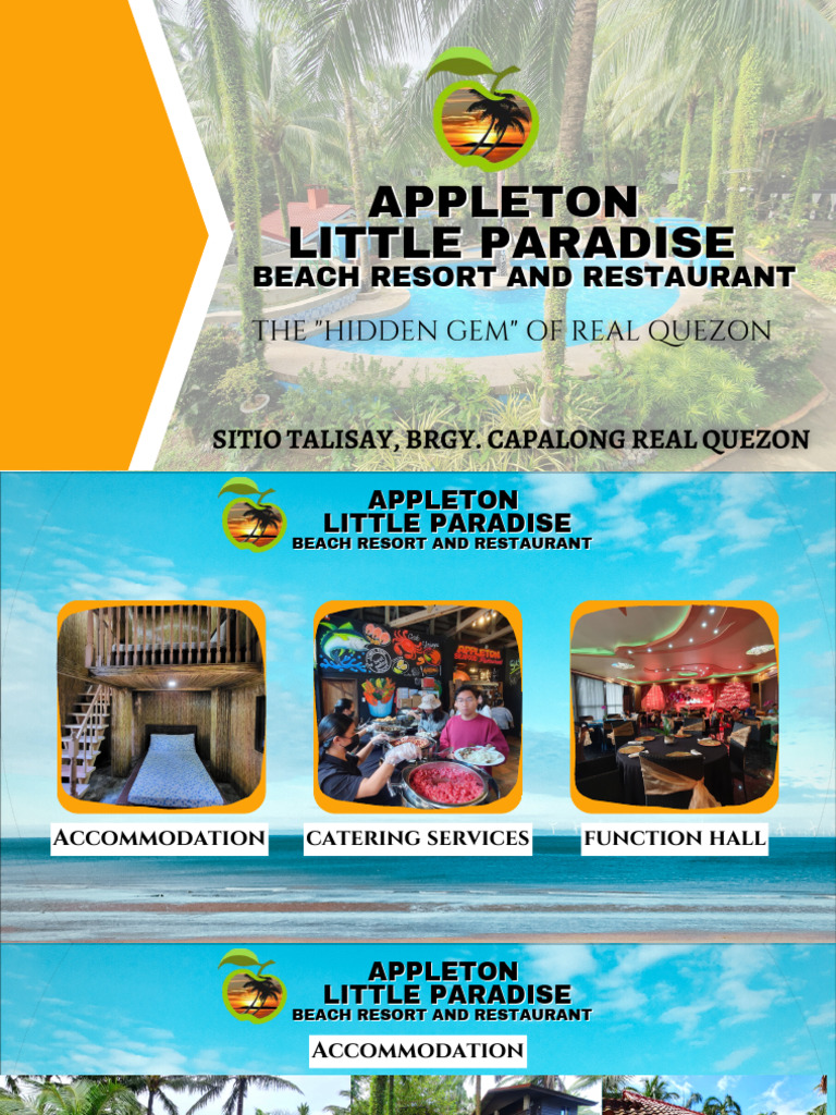 Appleton Beach Resort & Amenities | PDF | Resort | Restaurants