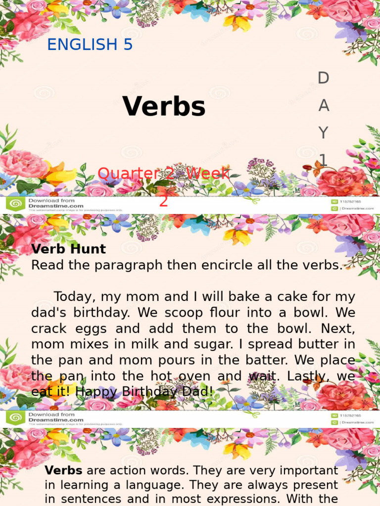 W2-Q2-ENGLISH-5 | PDF | Verb | Grammatical Tense