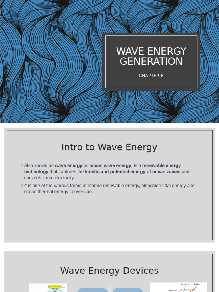 Chapter 6 - Wave Energy Generation | PDF