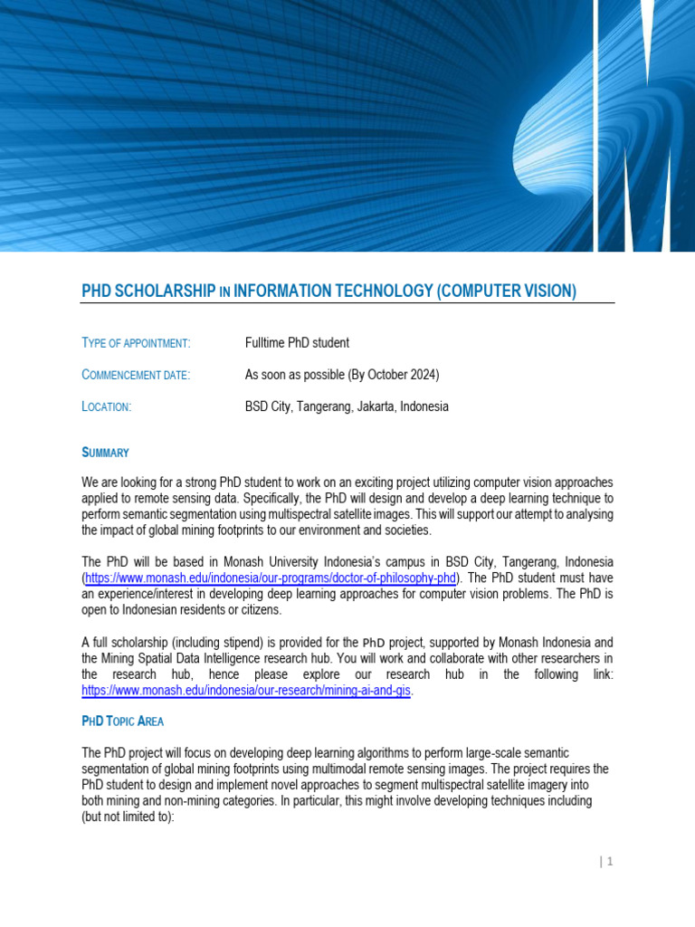 PhD Computer Vision Ads | PDF | Image Segmentation | Deep Learning