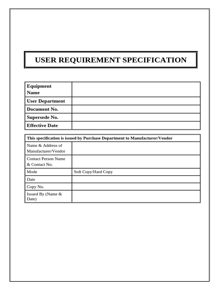 01 URS Water System Revised | PDF | Verification And Validation ...