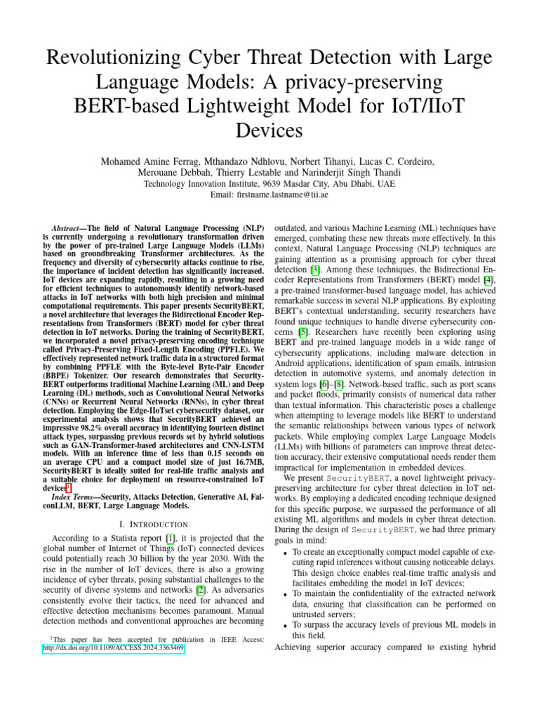 Ber Based Light Weight Model | PDF | Denial Of Service Attack | Machine ...