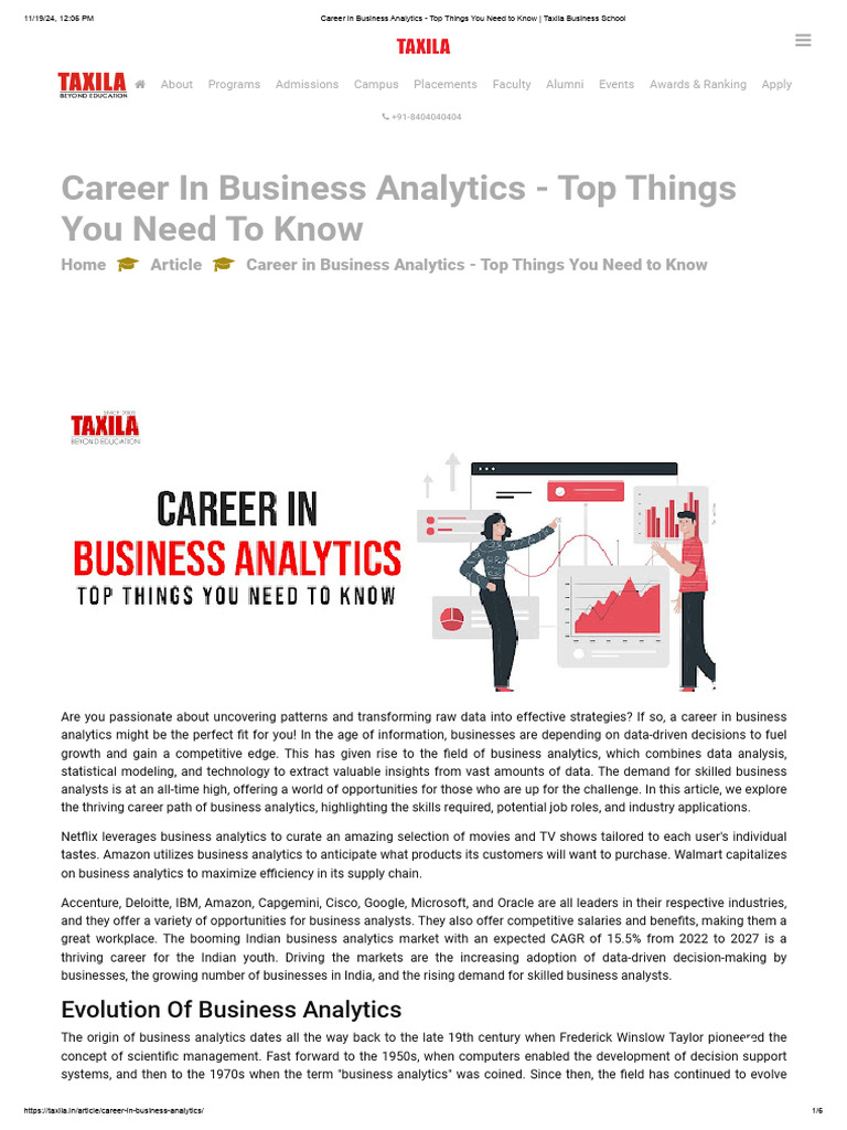 Business Analytics Career Insights | PDF | Analytics | Data